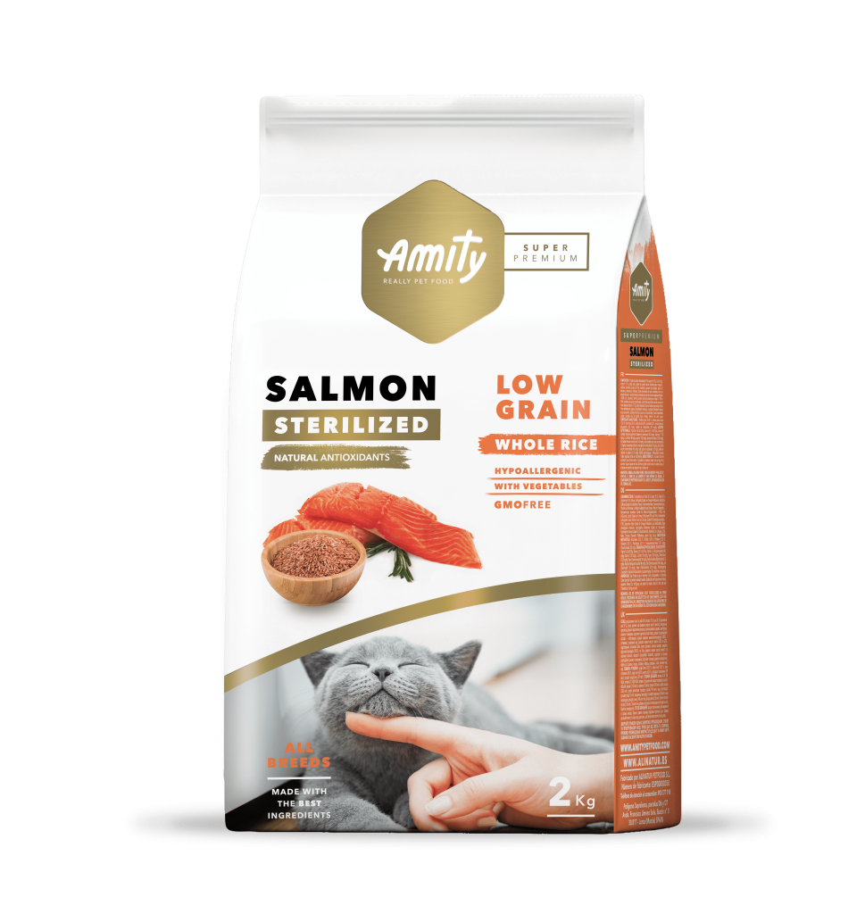 Amity Salmon Adult Cat Sterilized 2 Kg - Petslandia